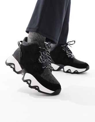 Sorel Kinetic Impact Caribou Plus- Wanderschuhe in Schwarz und Cremewei&szlig;