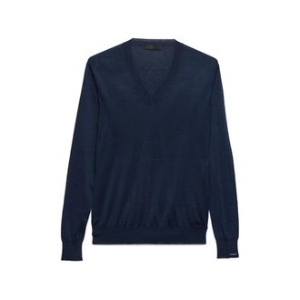 Prada V-neck Ribbed Sweater