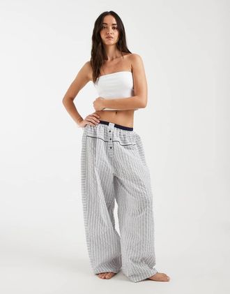 Free People Cross My Heart - Pyjama-Hose in Elfenbeinwei&szlig;-Multi