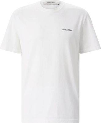 Golden Goose Homme, Tops, Blanc, Taille: M T-Chemises