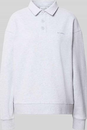 Oh April Oversized Sweatshirt mit Polokragen und Label-Print