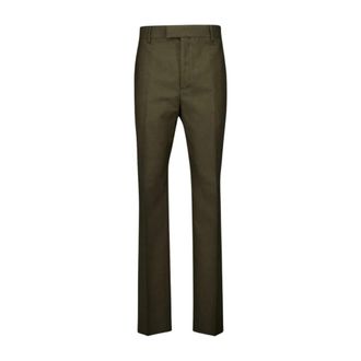 Ferragamo Gr&uuml;ne Woll-Ma&szlig;geschneiderte Hose - - Trousers - Herren - Gr&uuml;n - M