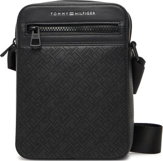 Tommy Hilfiger Umhängetasche Tommy Hilfiger Th Monogram Mini Reporter AM0AM13836 Schwarz