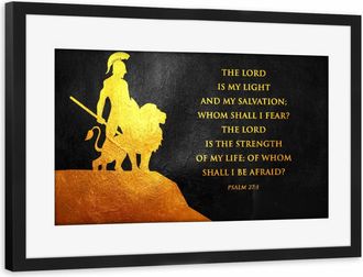 artboxONE Poster mit Rahmen schwarz 60x40 cm Psalm 27:1 Version 2 von ABConcepts - gerahmtes Poster