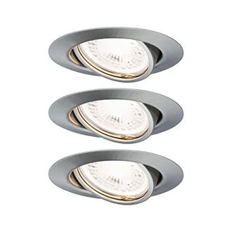 Paulmann Einbauleuchte LED Base rund 5W GU10 Eisen 3er-Set schwenkbar 3-Stufen-Dimmbar