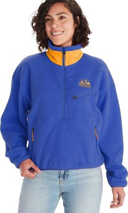 Marmot Wms 94 Eco Recycled Fleece Trail Blue/Golden Sun X-Small Damen, Blau (Trail Blue/Golden Sun), XS
