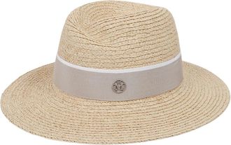 Maison Michel Femme, Accessoires, Beige, Taille: S Virginie Straw Fedora
