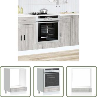 vidaXL vidaXL Micro-ondes - Armoire &agrave; four Porto sonoma gris bois ding&eacute;nierie
