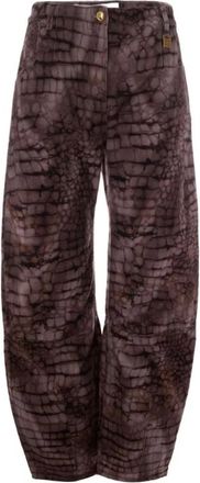 Elisabetta Franchi Femme, Pantalons, Brun, Taille: W25 Tapered Pantalons