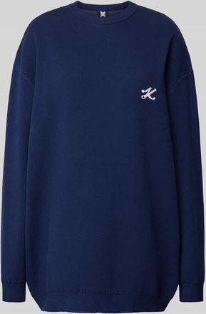 Karo Kauer Oversized Strickpullover mit Label-Stitching