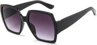 Generic Lunettes De Soleil Carr&eacute;es &Agrave; Grande Monture For Femmes, For Les Vacances, La Conduite En Plein Air(Black)