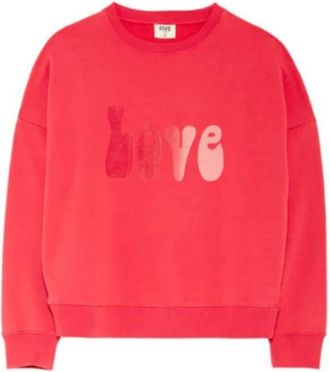 Five Jeans Five Jeans, Femme, Sweatshirts et sweats &agrave; capuche, Rouge, Taille: 38 FR Pull en maille &agrave; manches courtes