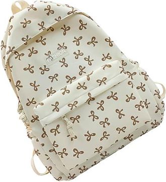 Generic Sac à dos avec noeud - Sac à dos pour étudiant pour filles, sac à dos décole avec noeud pour adolescents | Sac à bandoulière de voyage pour filles de 
