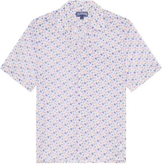 Vilebrequin Homme, Chemises, Blanc, Taille: XL Cotton Voile Shirt Micro Ronde des Tortues