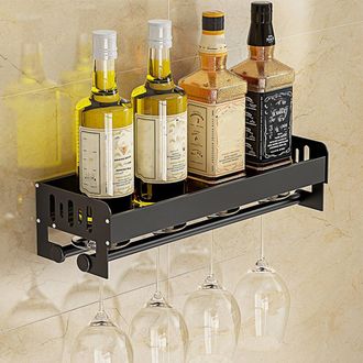 Generic Weinlagerung, Wandweinregal, schwebende Weinflaschen- und Glasregale mit Gl&auml;serhalter, moderner Pflanzen- und Fotohalter f&uuml;r K&uuml;che, Esszimmer und Bar