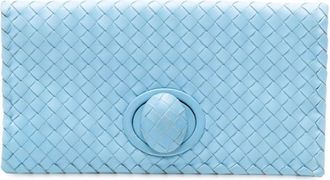 Bottega Veneta Clutches - Nappa Intrecciato Turn Lock Clutch - Gr. unisize - in Blau - f&uuml;r Damen