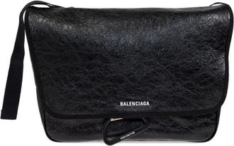 Balenciaga Hobo Bags - Textured Flap Closure Shoulder Bag With Spacious I - Gr. unisize - in Schwarz - f&uuml;r Damen