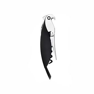 Alessi AAM32 B Parrot - Tire-bouchon sommelier en fonte daluminium et PC, noir