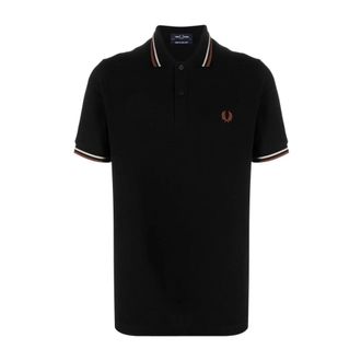 Fred Perry M12 Twin Tipped Polo - - Tops - Herren - Schwarzk - 4XS