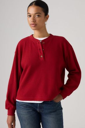 Levi's Dry Goods Relaxed Long-Sleeve Henley - Damen - Rot / Rot