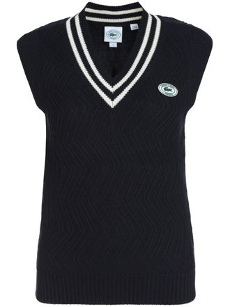 Sporty & Rich x Lacoste d&eacute;bardeur - Bleu