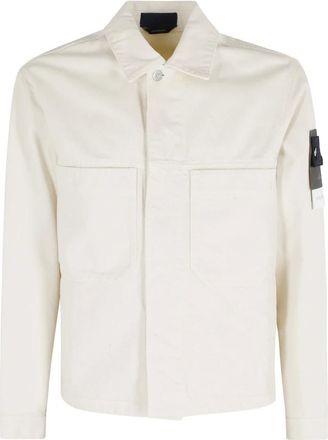 Stone Island Homme, Vestes, Blanc, Taille: M Denim Jacket