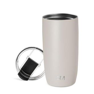 Simple Modern Tasse de Café de Voyage avec Couvercle Rabattable | Tasse de Café Glacé Isolée en Acier Inoxydable | Cadeaux pour Femmes et Hommes | Voyager Collectio