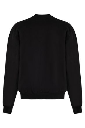 Local Authority Mens Black Cotton Crew-Neck Sweatshirt Sweatshirts Sweater