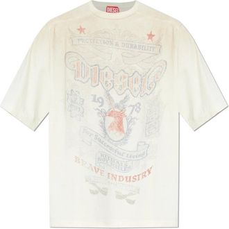 Diesel Homme, Tops, Beige, Taille: XL T-shirt T-Alecy