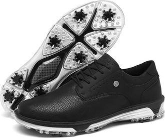Generic Eestfy Chaussures de Golf Professionnelles Hommes et Femmes Imperm&eacute;ables Cuir Pleine Fleur Soft Spike Design Bas Bout Rond Confortables Style Oxford C