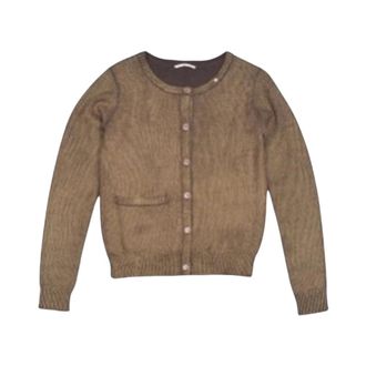 Gas Gas, Femme, Pulls, Brun, Taille: 36 FR Cardigan en m&eacute;lange de laine