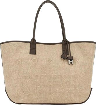 Hogan Femme, Sacs, Beige, Taille: ONE Size Address Shopping Medium Fabric
