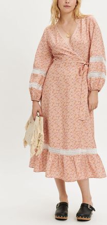 Maje Bedrucktes Wickelkleid Mit Borten - Margerite Rosa - Gr&ouml;&szlig;e 32 - Maje