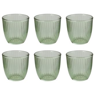 Butlers 6er Set Trinkglas 290ml Glas LINEE | stilvolles Rillen-Trinkglas | vielseitiges Wasserglas | f&uuml;r S&auml;fte, Limonaden und Cocktails