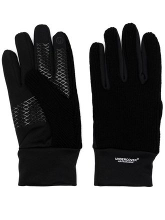 Undercover gants &agrave; logo imprim&eacute; - Noir