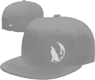 Generic Loup Solitaire Hurlant Homme Femme Snapback Chapeau R&eacute;glable Casquette Hip Hop L&egrave;g&eacute;re Casquette De Baseball pour Trucker Adulte Camping