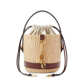 Chlo&eacute; Charms Basket Bag In Natural Fibers