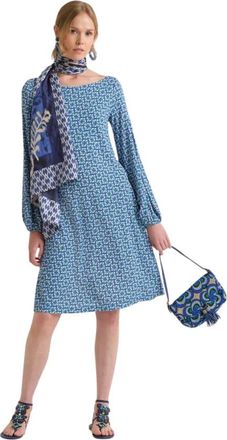 Maliparmi Maliparmi, Femme, Robes, Bleu, Taille: 44 FR Mini Robe Moulin&eacute;