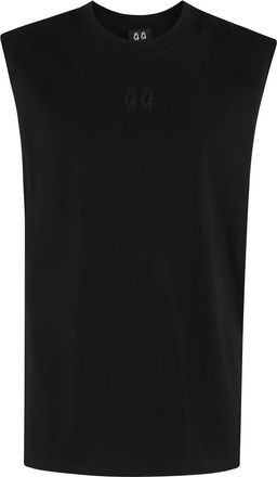 44 Label Group Homme, Tops, Noir, Taille: XL Débardeur noir avec logo