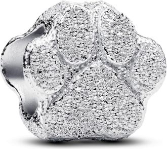 Pandora Moments Strukturierte Pfote Mini-Charm aus Sterling Silber, Kompatibel Moments, 794043C00