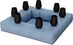 Pigro Felice ModulAir Aufblasbare Getr&auml;nkebar - 8 Gl&auml;ser und Getr&auml;nkehalter - Widerstandsf&auml;hige Materialien - Lange Lebensdauer - Premium - Azurblau