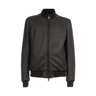 Kired Wendbare Lederjacke - - Jackets - Herren - Braun - L