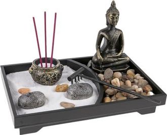 La Chineuse Buddha-Zen-Garten - Asiatischer Räucherstäbchenhalter - Zen-Dekoration - Sandgarten - Asiatische Atmosphäre - Home-Office-Interieur - Japan-Asien-Gesc