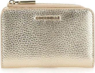 Coccinelle Femme, Accessoires, Jaune, Taille: ONE Size Portefeuille Souple M&eacute;tallis&eacute;