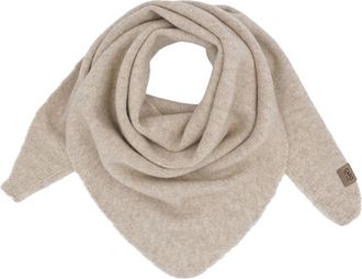 Capo Dreieckstuch CAPO, Damen, beige, Strick, Baumwolle, meliert, Modetücher, dezente Melange-Optik, weich, wärmend, Topseller