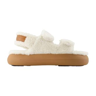 Moon Boot Shearling Sandalen - - Shoes - Damen - Wei&szlig; - 39 EU