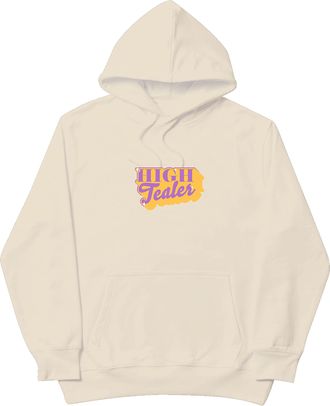 Tealer Unisex Hoodie High Kapuzenpullover, beige, X-Small