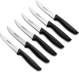 Arcos Serie Niza - Set Gemüsemesser - Klinge Nitrum Edelstahl 110 mm - HandGriff Polypropylen Farbe Schwarz