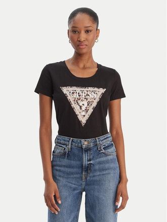 Guess T-Shirt W6RI32 J1314 Schwarz Regular Fit