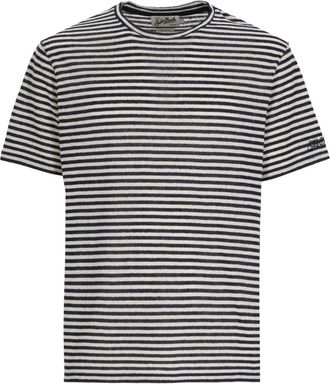 Saint Barth Homme, Tops, Multicolore, Taille: L Dover Stripes T-Shirt
